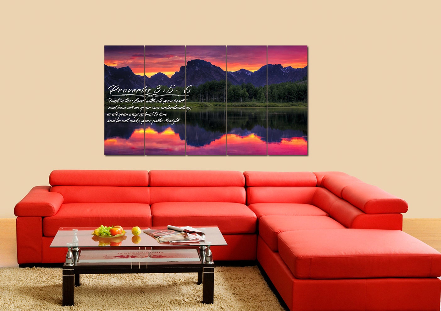 Proverbs 3:5-6 #35 NIV Trust in the Lord Bible Verse Canvas | Christian ...