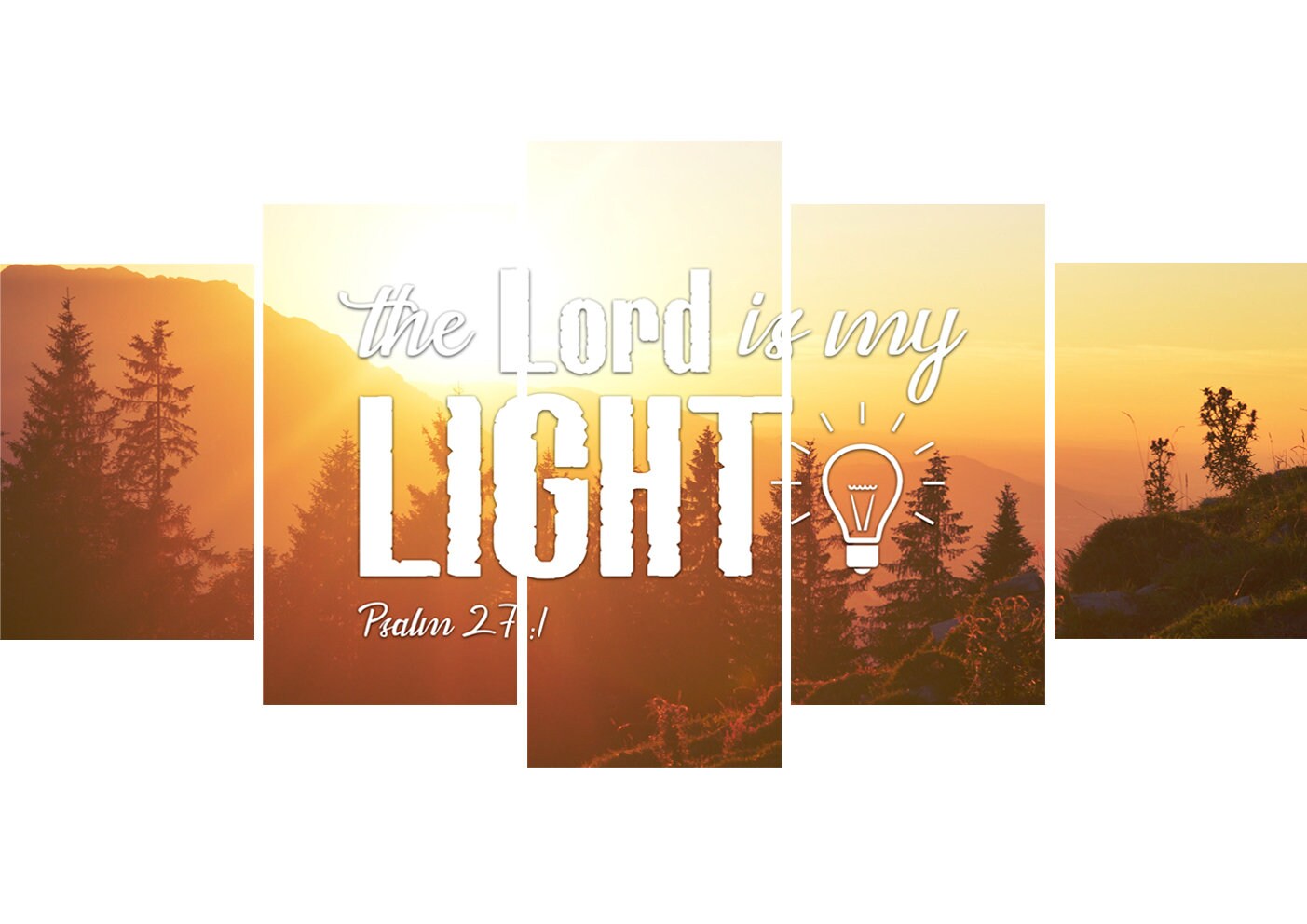 Psalm 27:1 the Lord is My Light Bible Verse Canvas Wall Art - Etsy