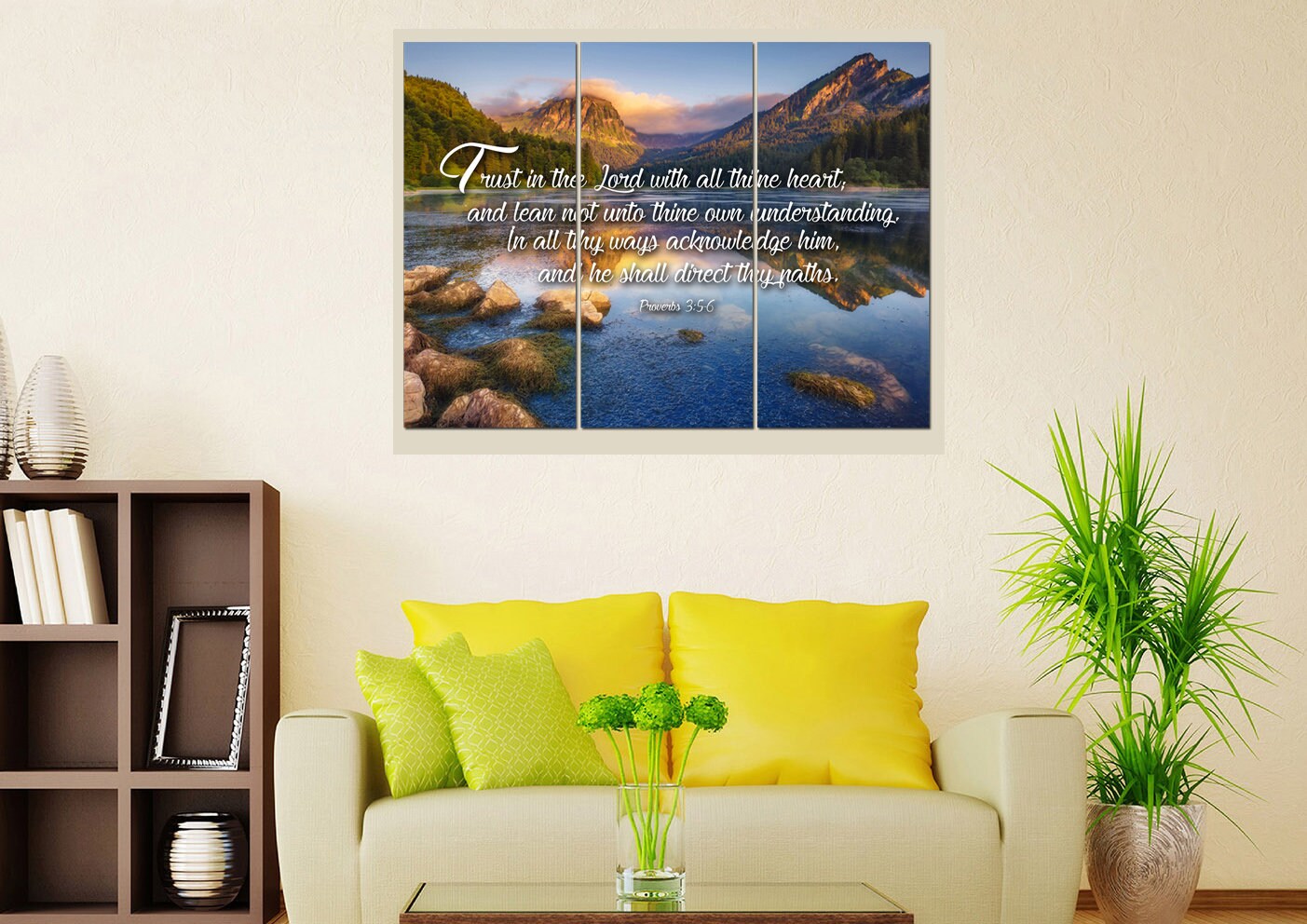 Proverbs 3:5-6 11 KJV Biblical Wall Art Bible Quote Art - Etsy