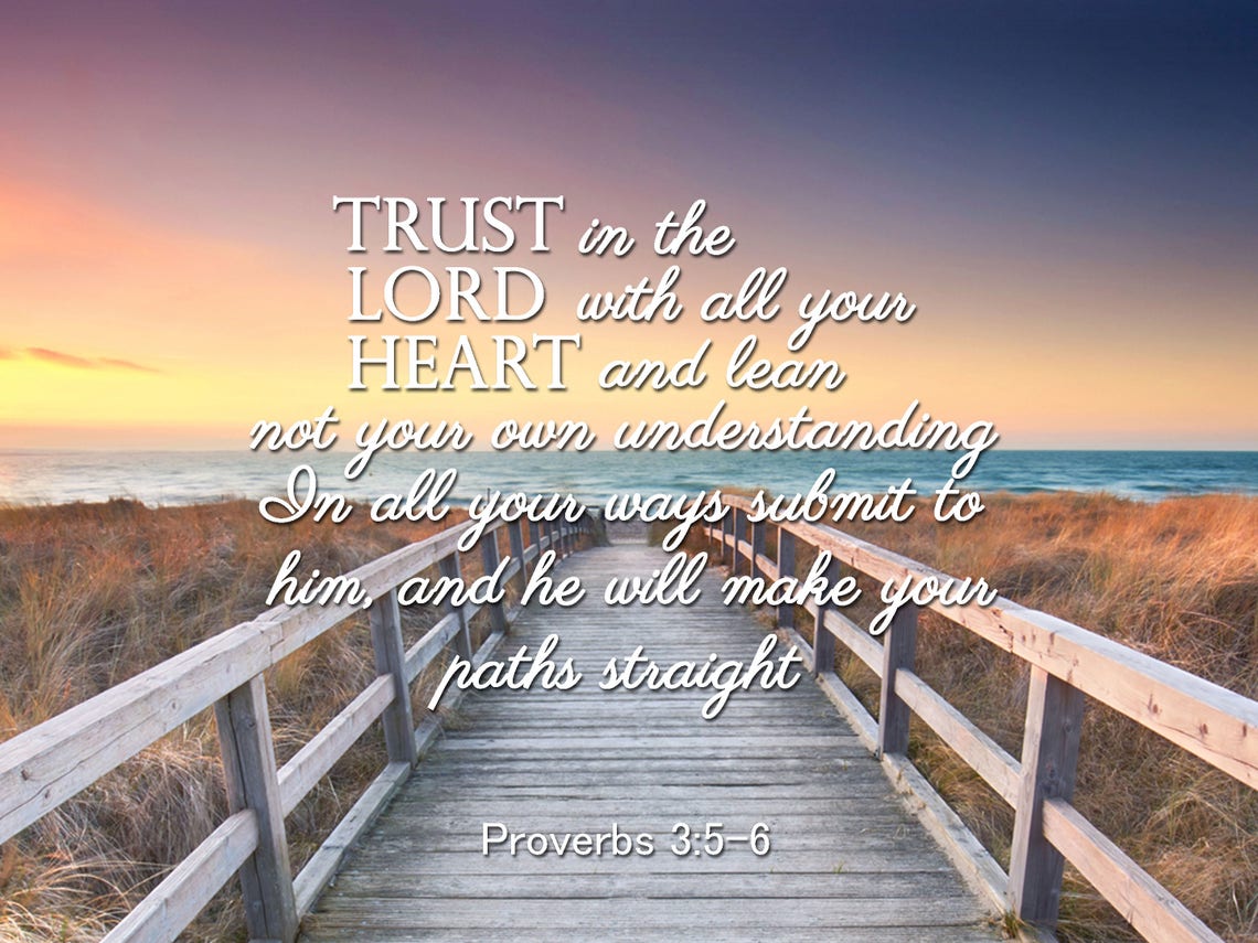 Proverbs 3:6 9 NIV He Will Make Your Paths Straight Scripture | Etsy