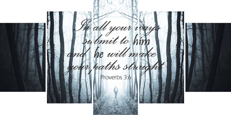 Proverbs 3:6 3 NIV He Will Make Your Paths Straight Scripture - Etsy
