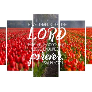 Psalm 107:1 Give Thanks to the Lord, His Love Endures Forever Bible ...