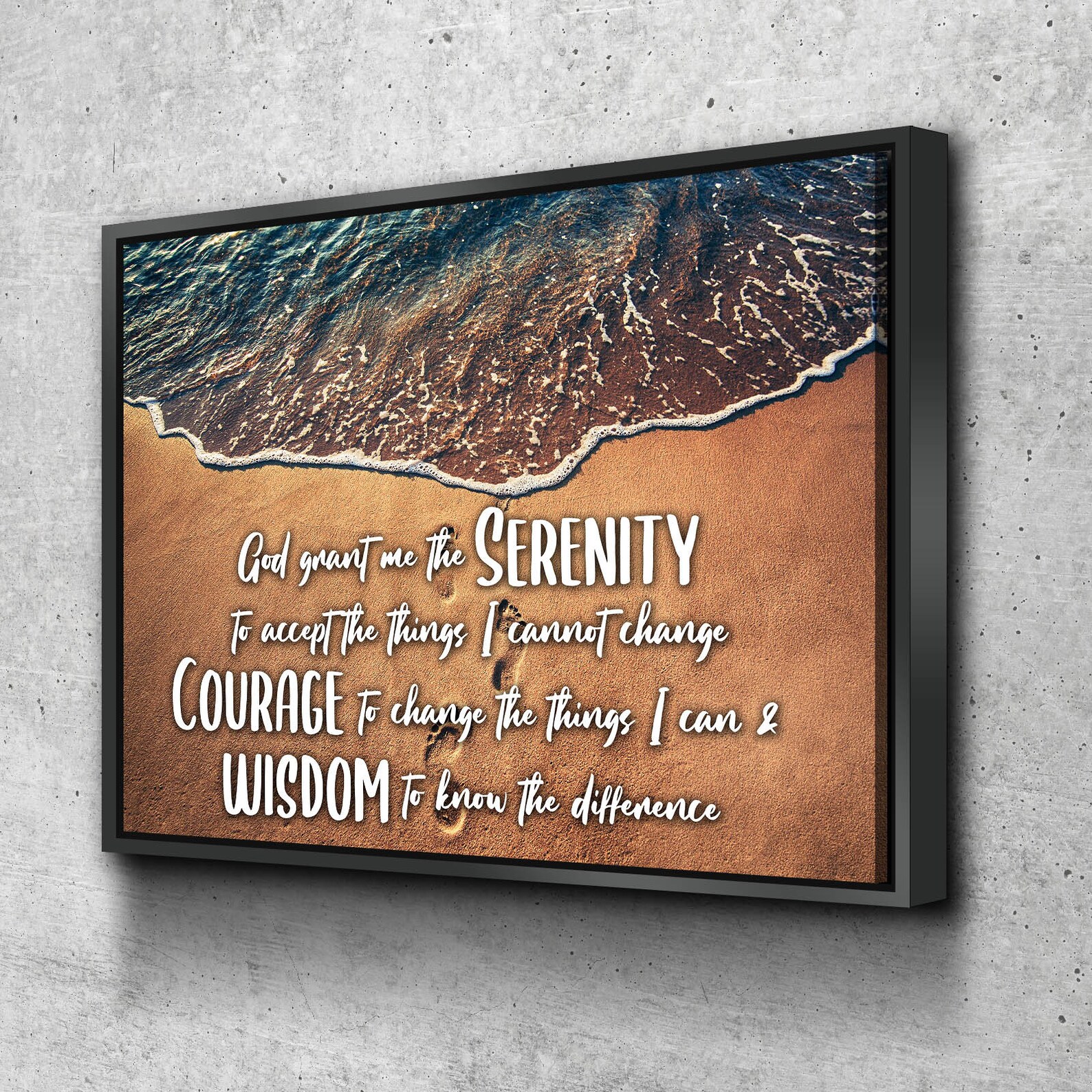 Serenity Prayer #16 Wall Art Canvas Print Framed Wall Hanging Decor ...