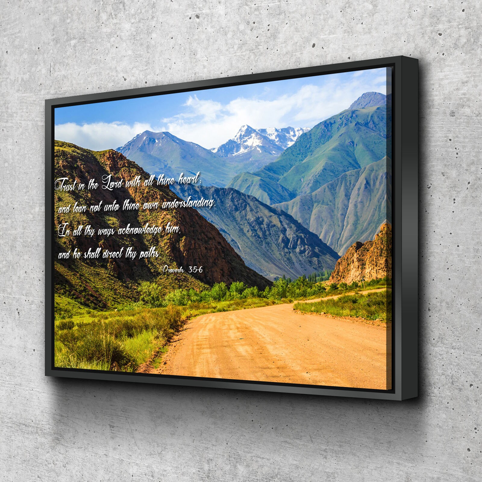 Proverbs 3:5-6 21 KJV Biblical Wall Art Bible Quote Art | Etsy