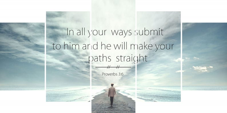 Proverbs 3:6 10 NIV He Will Direct Your Path Scripture Art - Etsy