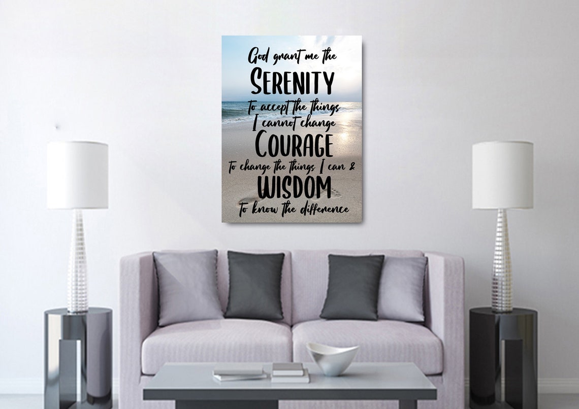 Serenity Prayer 8 Wall Art Canvas Print Framed Wall Hanging - Etsy
