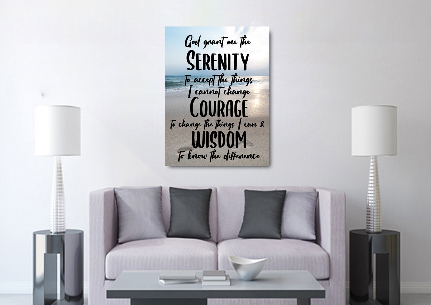 Serenity Prayer 8 Wall Art Canvas Print Framed Wall Hanging - Etsy