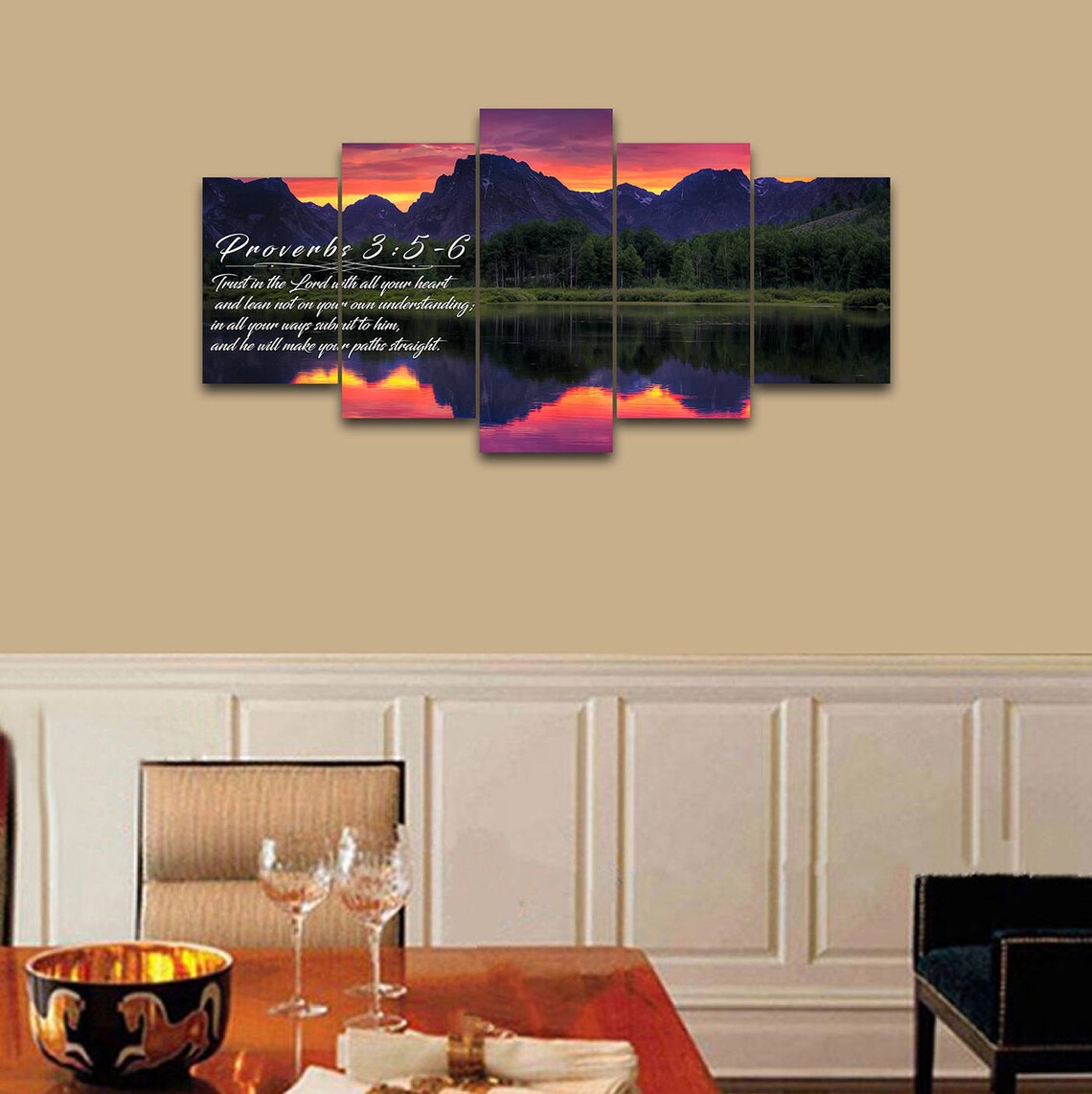 Proverbs 3:5-6 #35 NIV Trust in the Lord Bible Verse Canvas | Christian ...