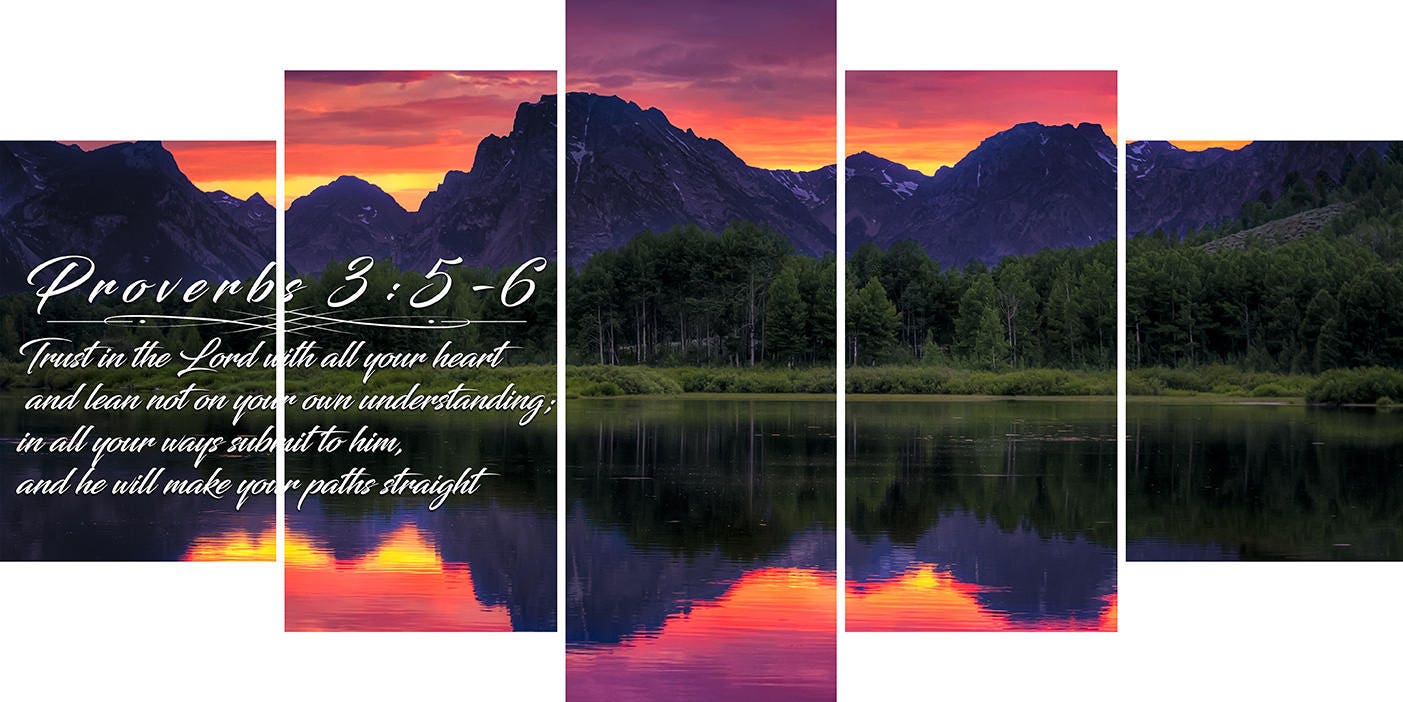 Proverbs 3:5-6 35 NIV Trust in the Lord Bible Verse Canvas - Etsy