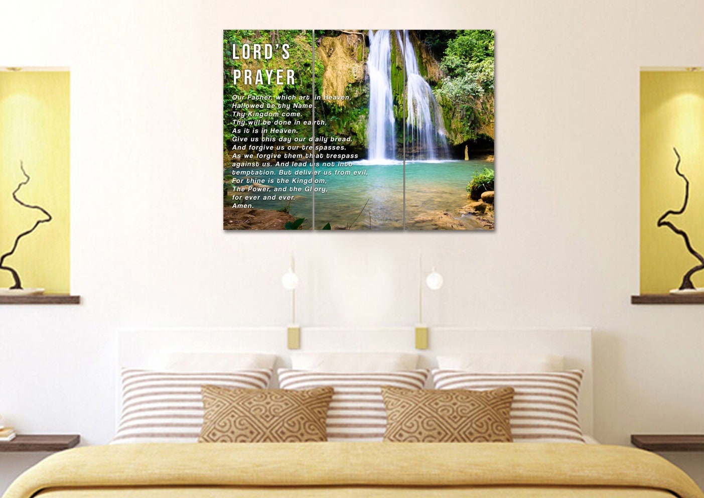 Waterfalls #6 the Lords Prayer Wall Art | Hanging | Framed | Wall Decor ...