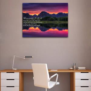 Proverbs 3:5-6 #35 NIV Trust in the Lord Bible Verse Canvas | Christian ...