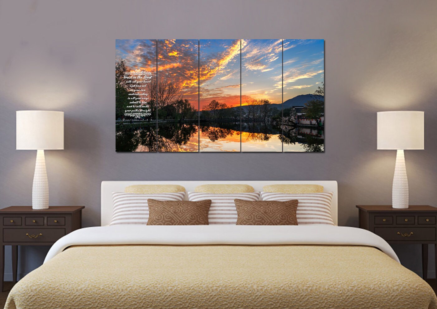 Proverbs 3:5-6 47 NIV Trust in the Lord Bible Verse Canvas | Etsy