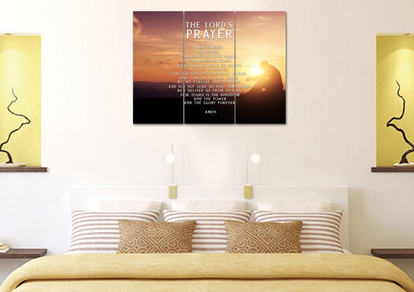 Deep Prayer 7 the Lords Prayer Wall Art Hanging Framed - Etsy