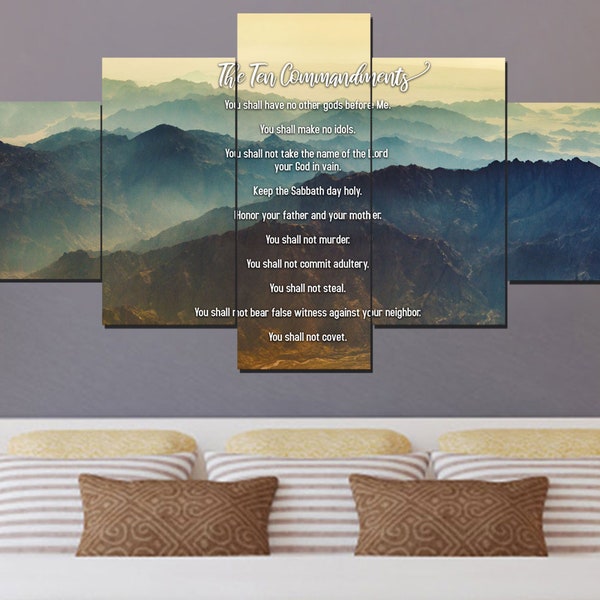 10 Commandments Wall Art - Etsy