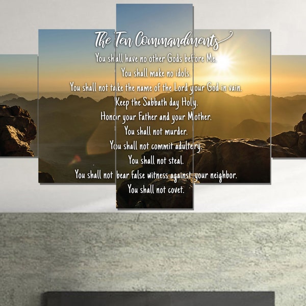 10 Commandments Wall Art - Etsy