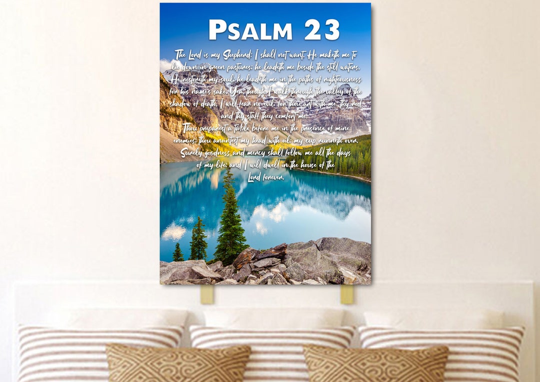Psalm 23 #10 'the Lord is My Shepherd' Wall Art Canvas Print Framed ...