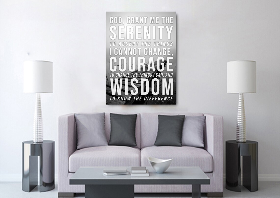 Serenity Prayer 1 Wall Art Canvas Print Framed Wall Hanging - Etsy ...