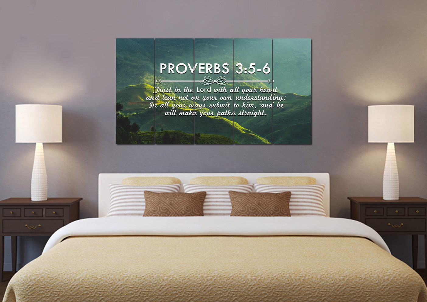 Proverbs 3:5-6 51 NIV Trust in the Lord Bible Verse Canvas | Etsy