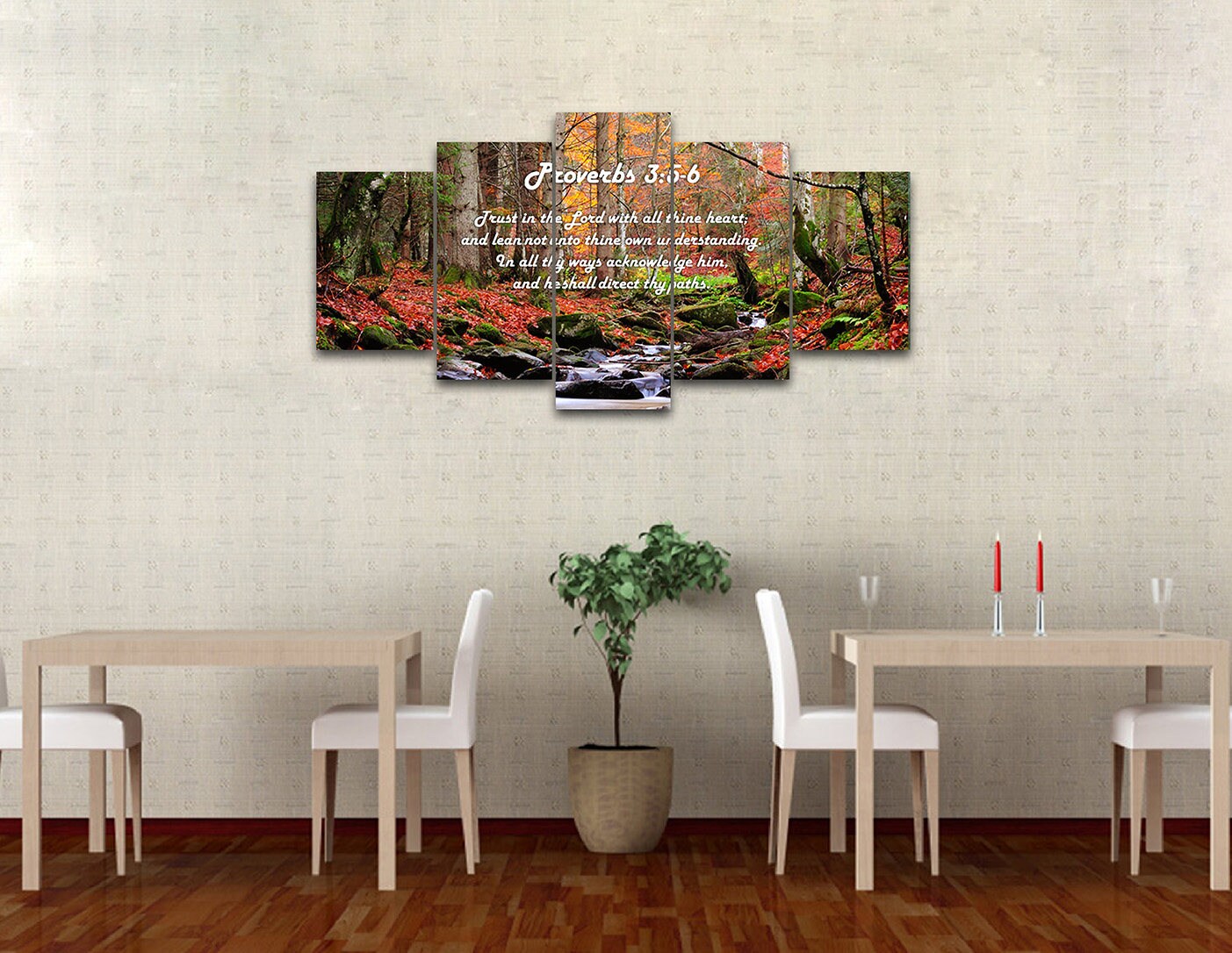 Proverbs 3:5-6 #27 KJV Biblical Wall Art, Bible Quote Art, Bible Verse ...