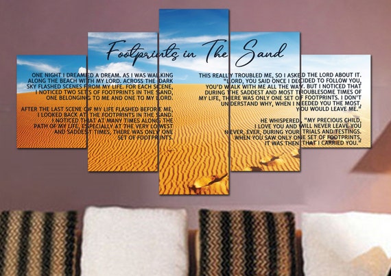 The Desert 8 Footprints in the Sand Wall Art Decor Canvas - Etsy