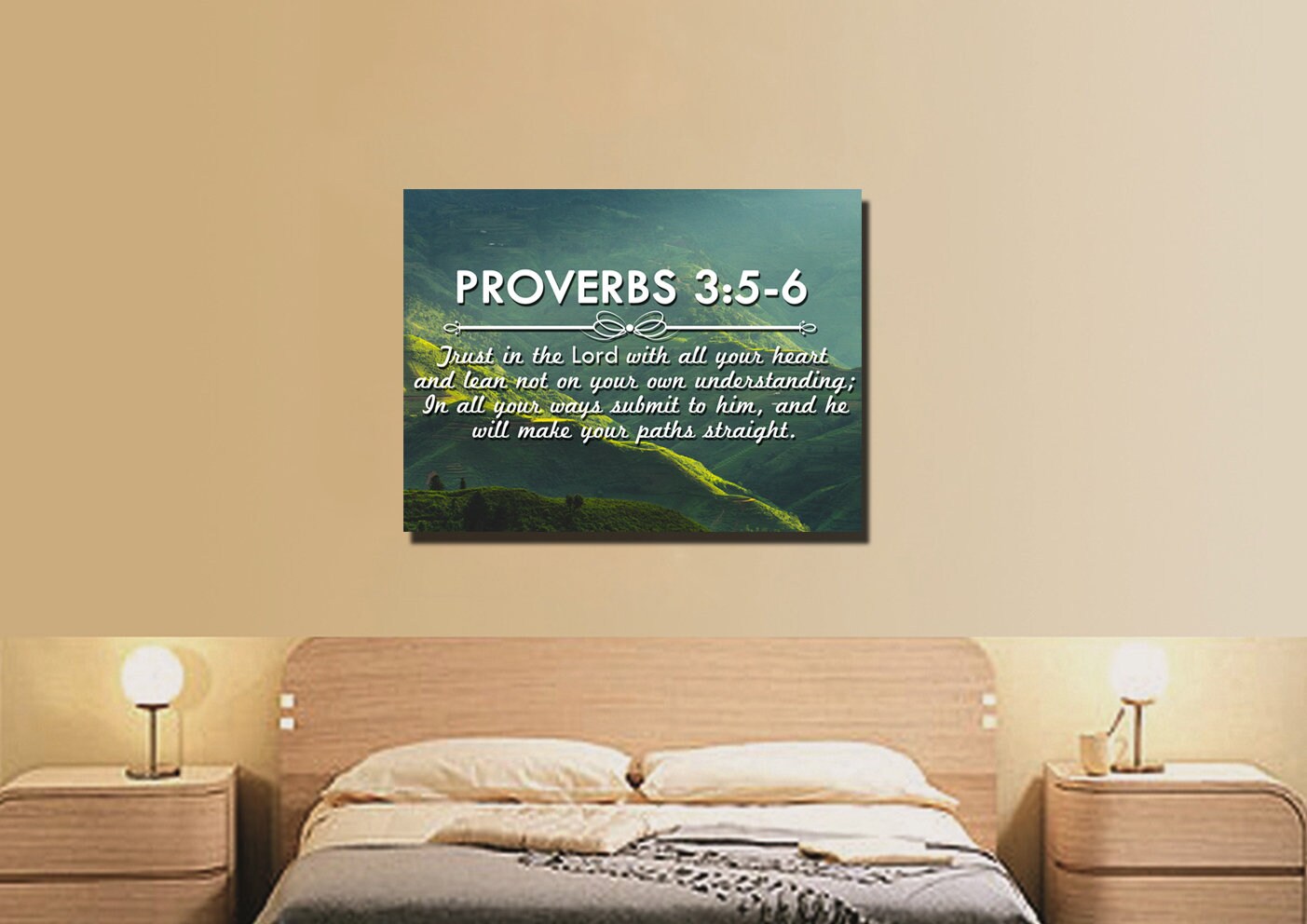 Proverbs 3:5-6 51 NIV Trust in the Lord Bible Verse Canvas | Etsy