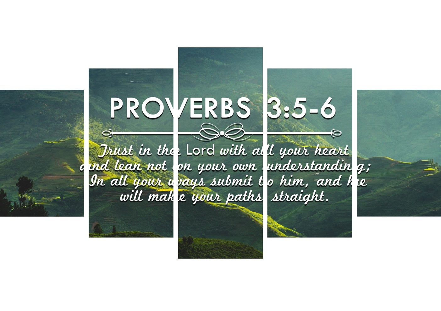 Proverbs 3:5-6 51 NIV Trust in the Lord Bible Verse Canvas | Etsy