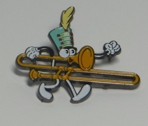 Trombone hard enamel pin music marching band cute fun geeky | Etsy