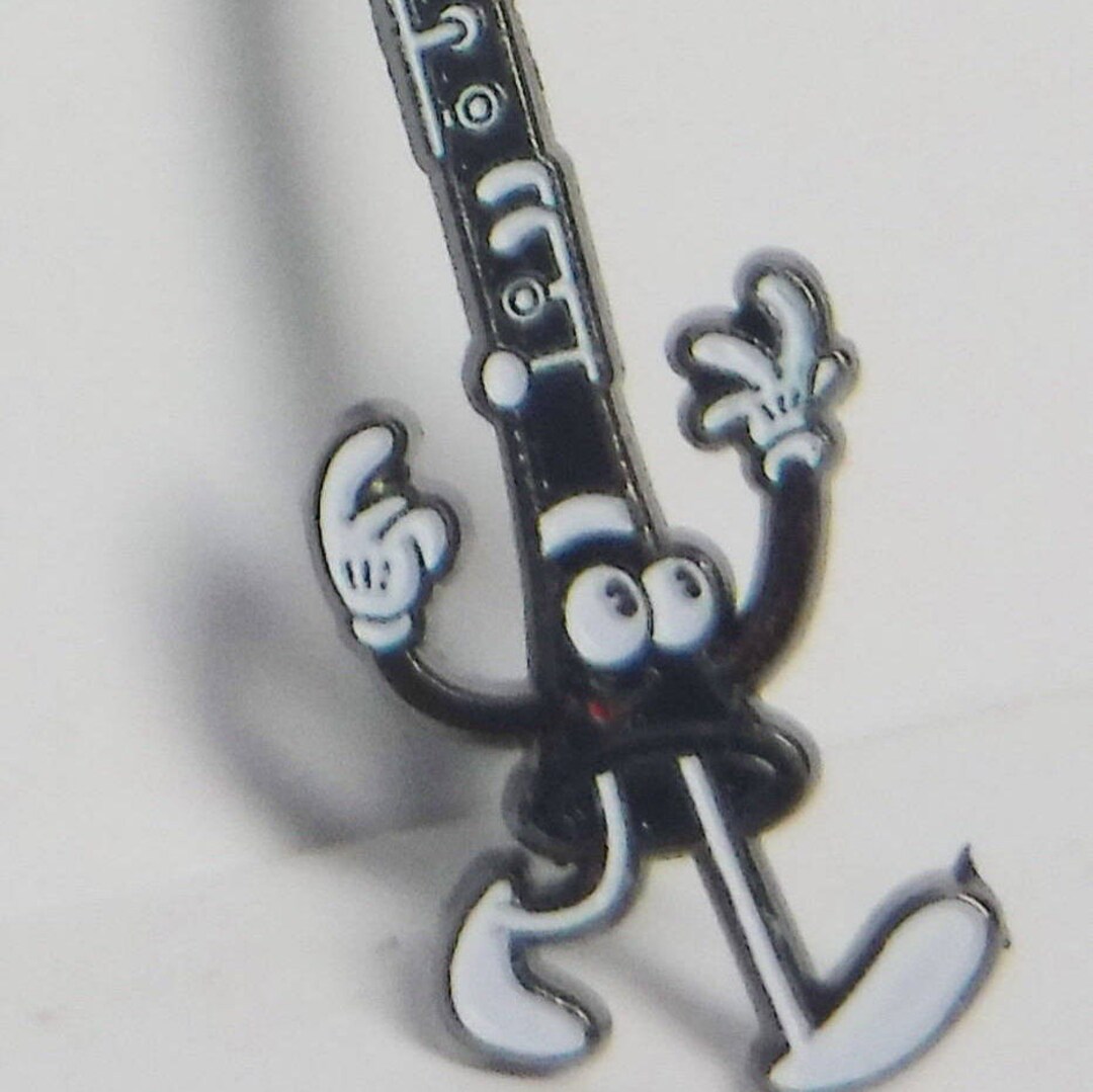 Clarinet Hard Enamel Pin Music Marching Band Cute Fun Geeky SUPER GEEK ...