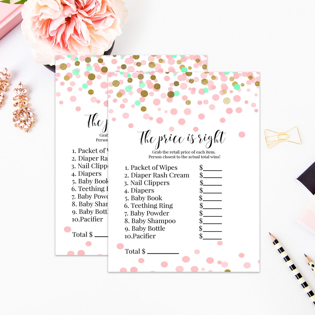 Guess the Price Price is Right Card Guess the Price Baby - Etsy