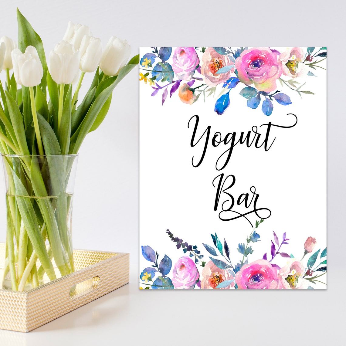 Yogurt Bar Sign Yogurt Sign Frozen Yogurt Food Stations - Etsy