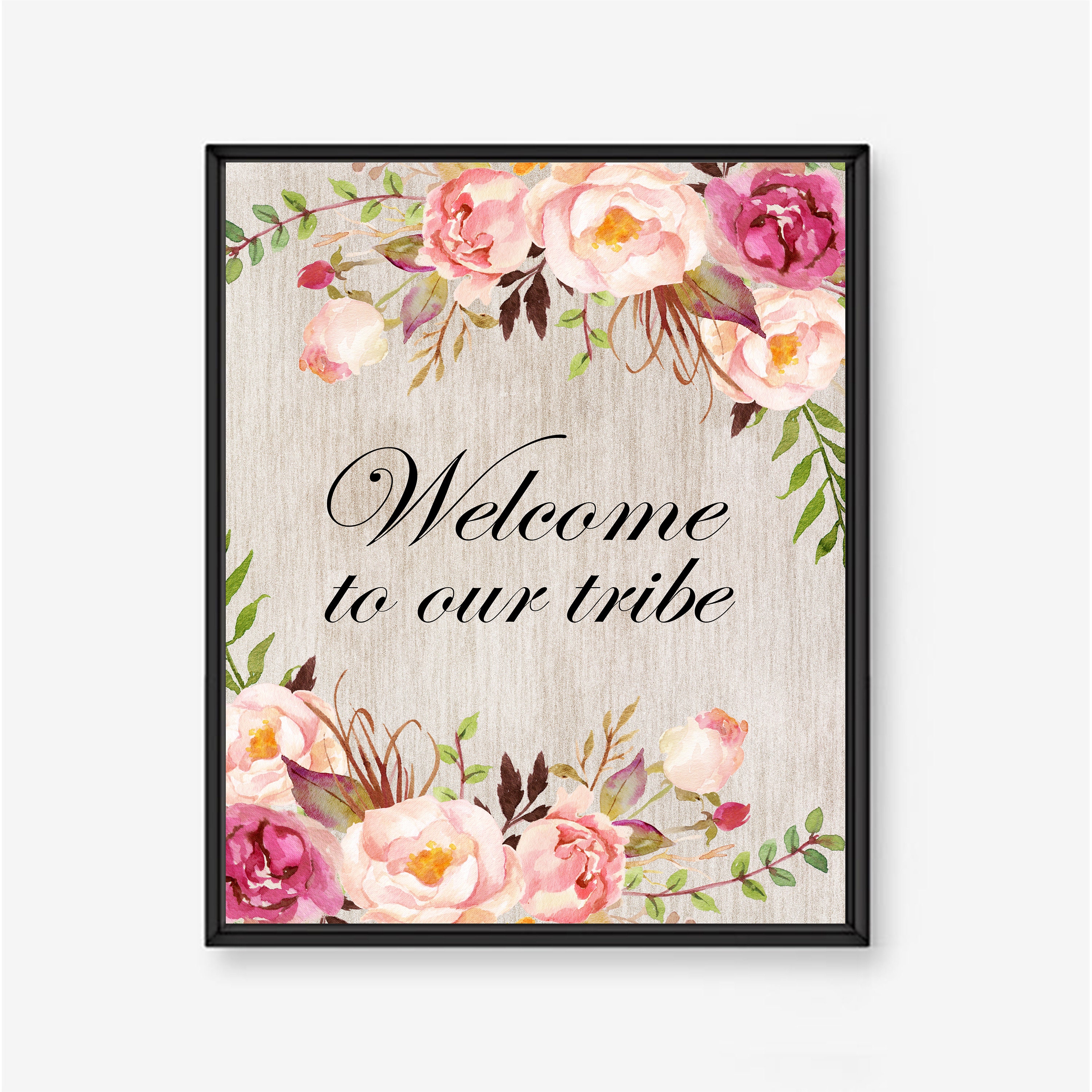 Welcome to Our Tribe Tribe Family Welcome Print Quote - Etsy