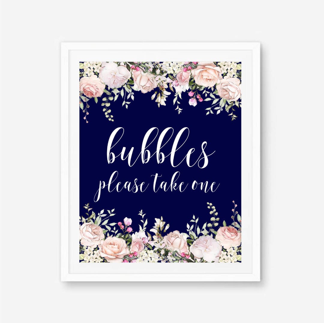 Bubble Sign Wedding Bubbles Please Take One Bubbles Please - Etsy