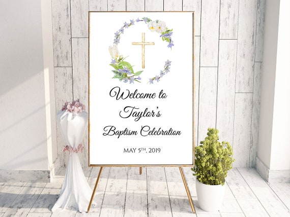 Baptism Welcome Sign Baptism Celebration Baptism Welcome | Etsy