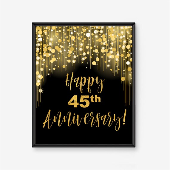 45th Anniversary 45 Year Anniversary 45th Wedding Gift 45th | Etsy