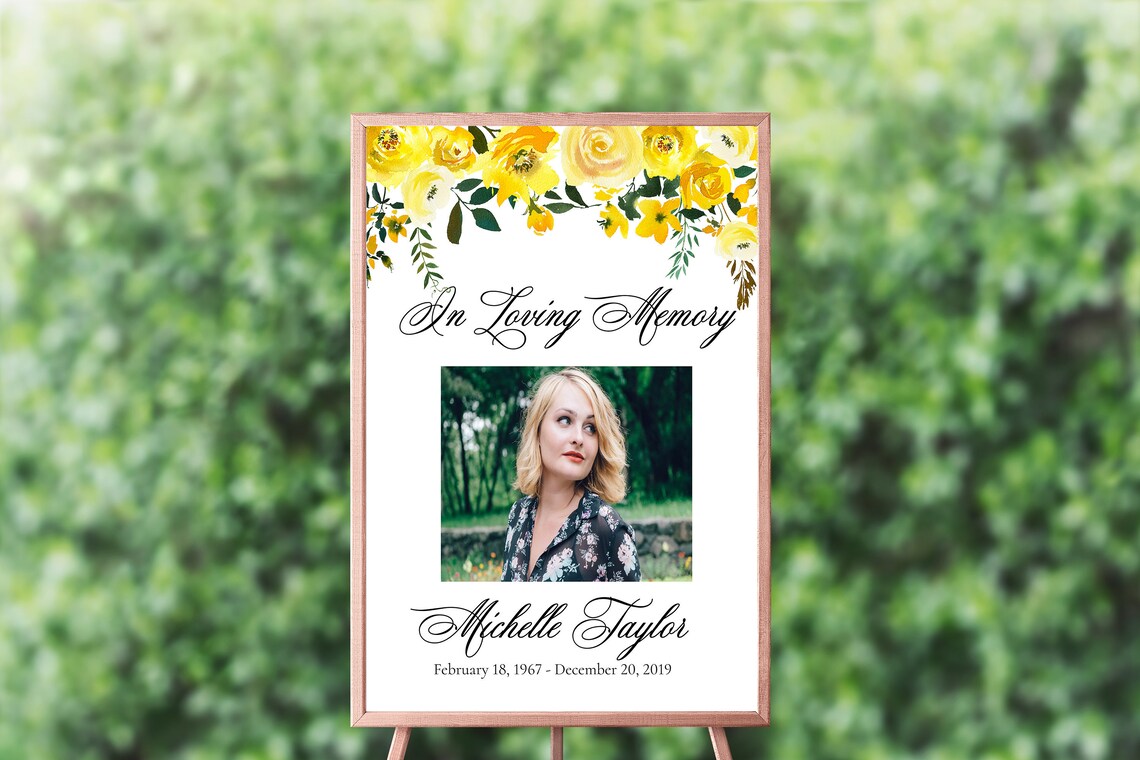 Funeral Sign Funeral Memorial Funeral Ideas Funeral Decor - Etsy