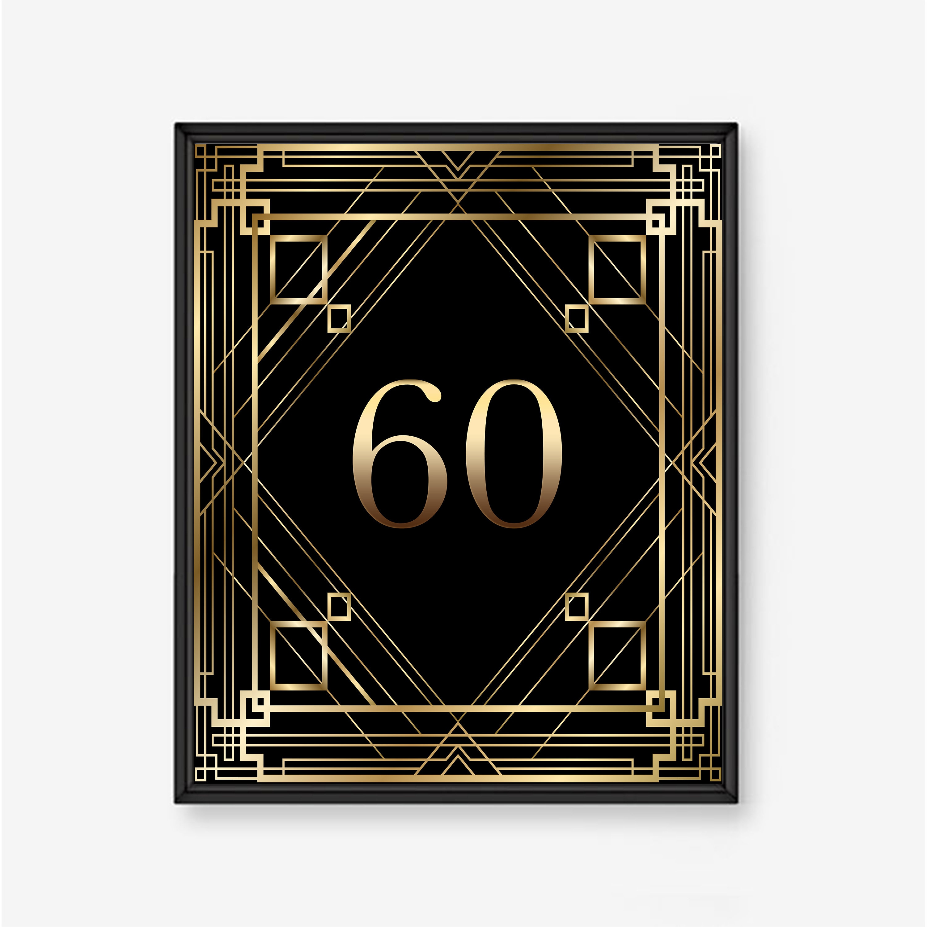 Cartel 60 cartel de 60 cumpleaños decoración de 60 | Etsy