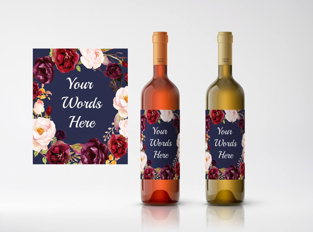 Editable Wine Label, DIY Wine Label, Your Text Here, Personal Wine ...