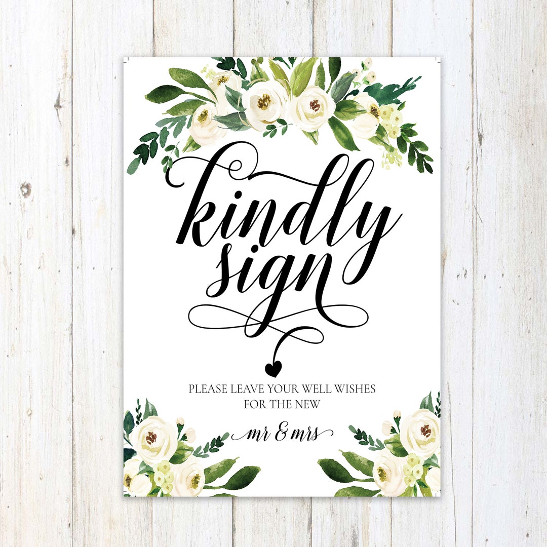 Kindly Sign, Best Wishes Sign, Leave Your Wishes, Marriage Advice Sign ...