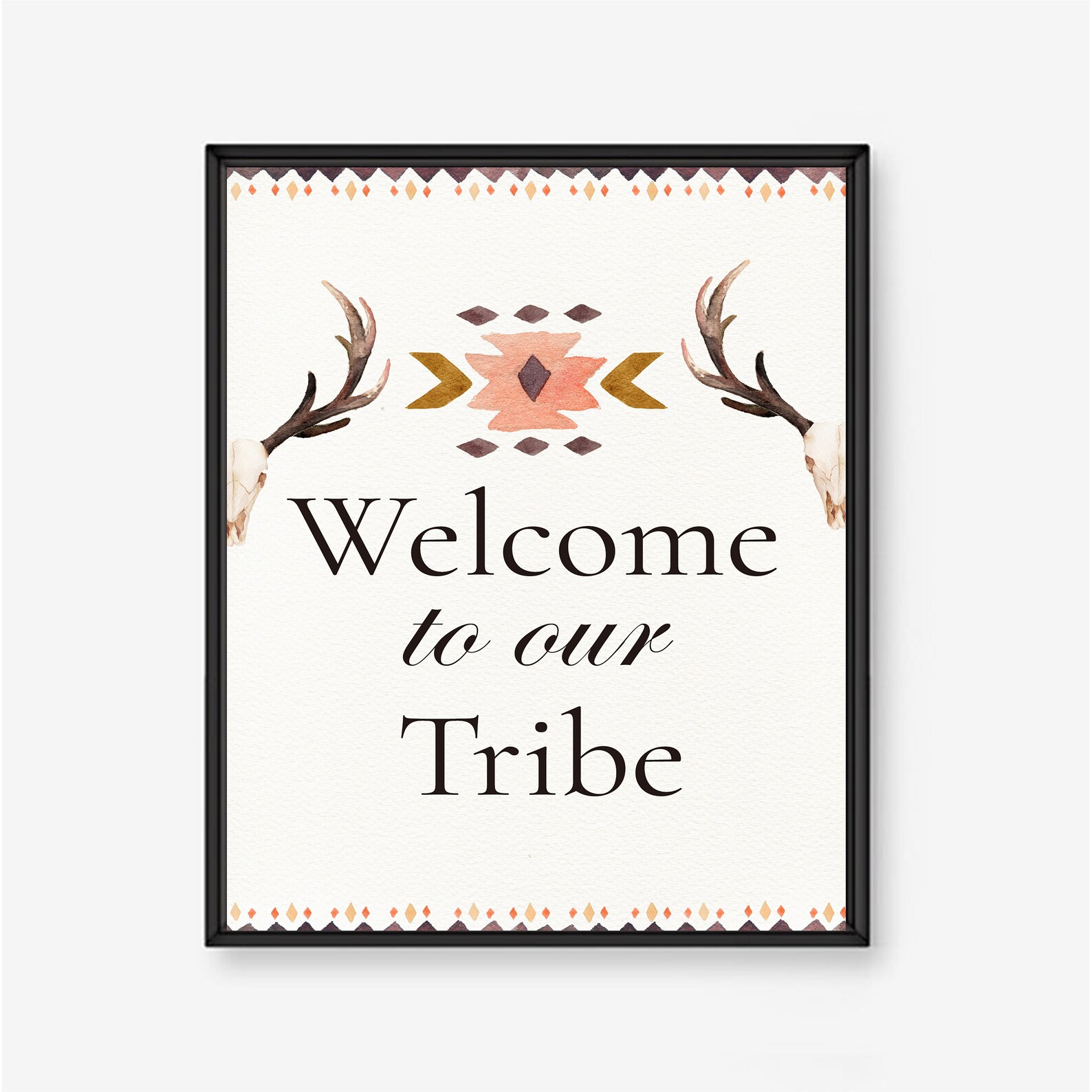Welcome to our tribe tribe family welcome print quote | Etsy