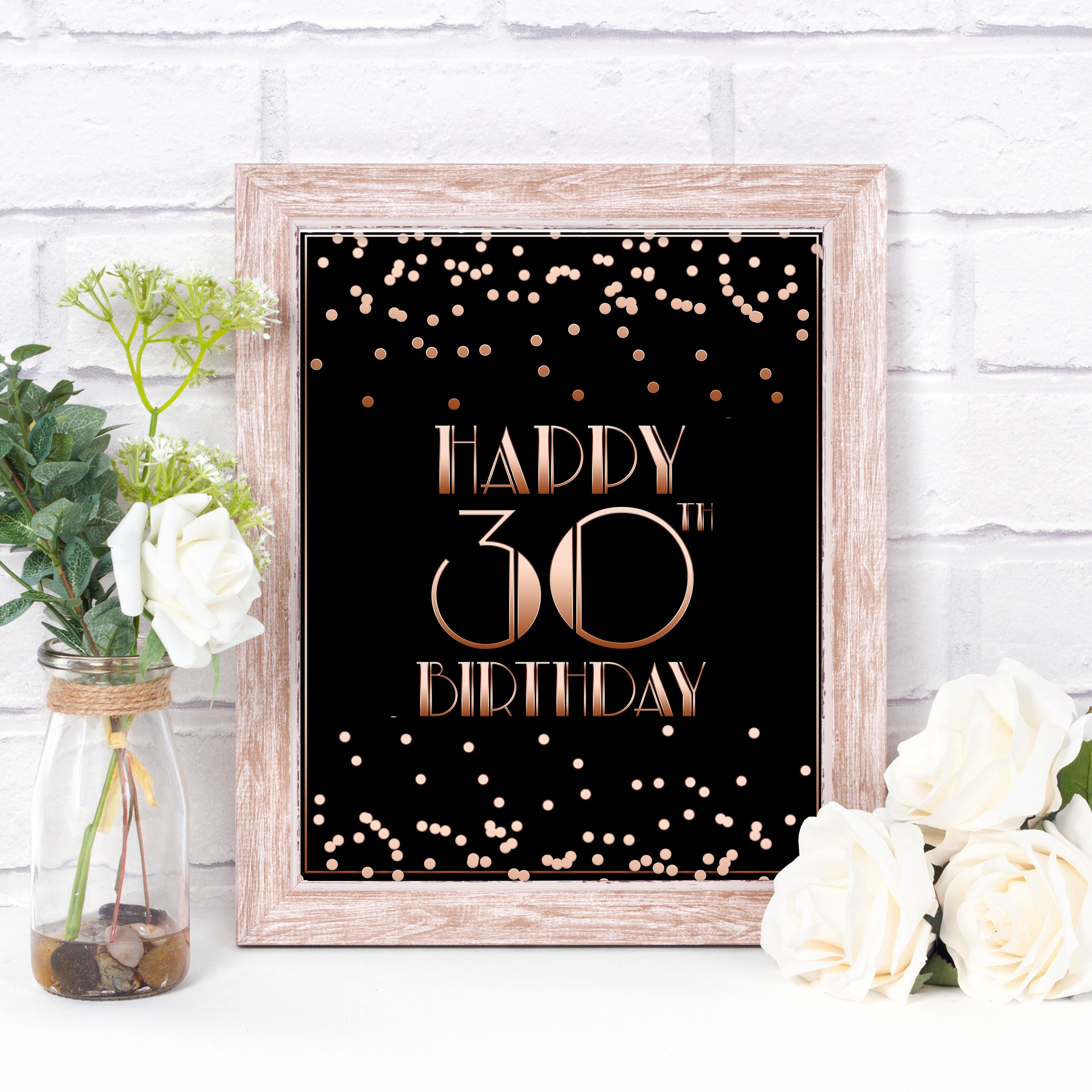 30th birthday banner 30th birthday poster thirtieth | Etsy