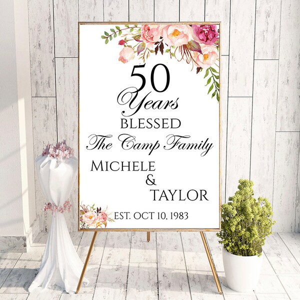50 Years Blessed - Etsy