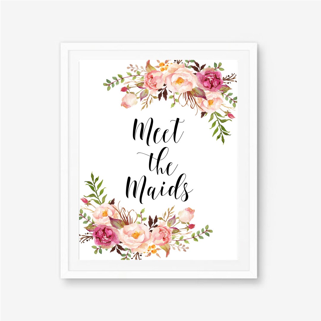 Meet the Maids, Cute Wedding Signs, Cute Wedding Sign, Team Bride Decor ...