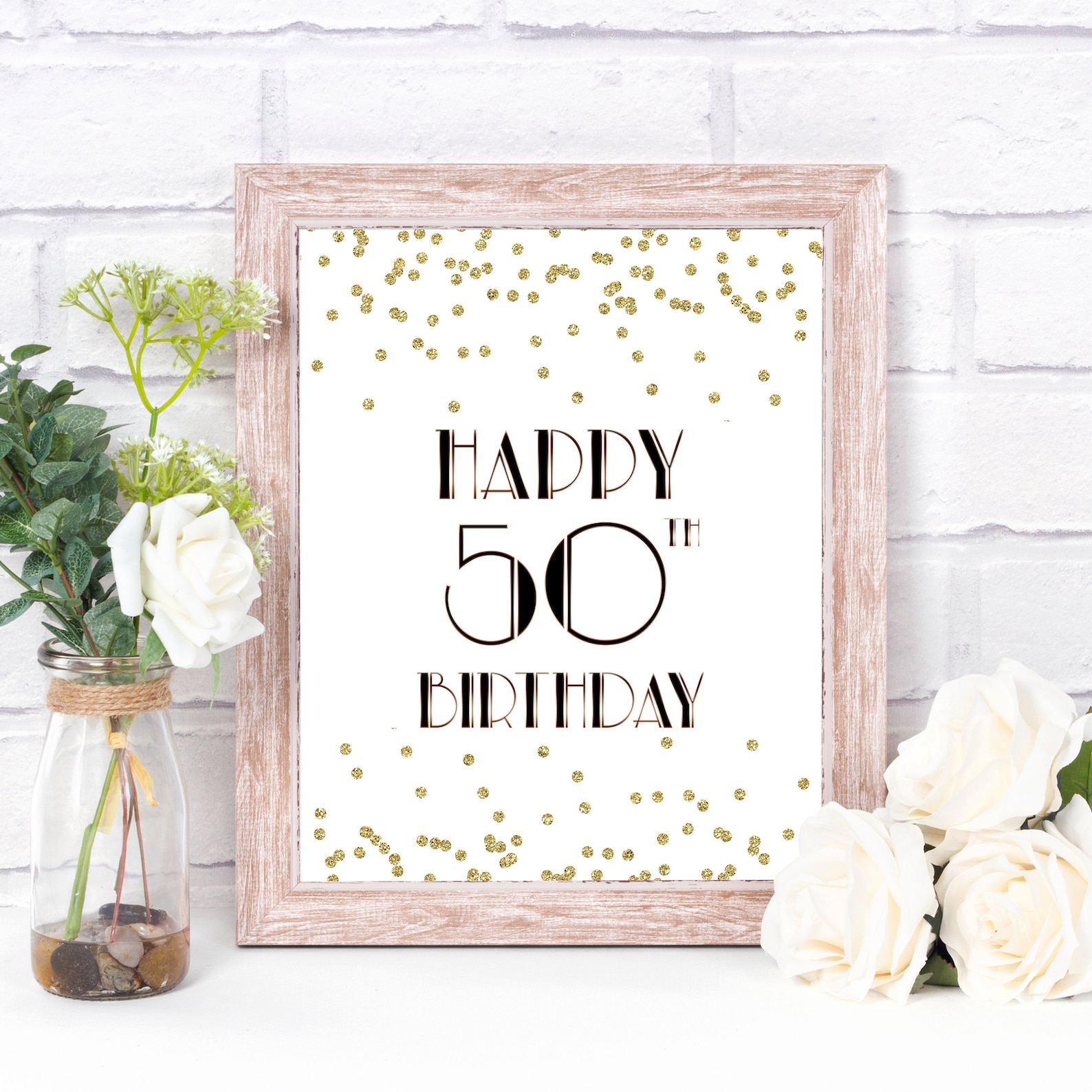 50th birthday poster 50th poster 50th celebration 50th | Etsy
