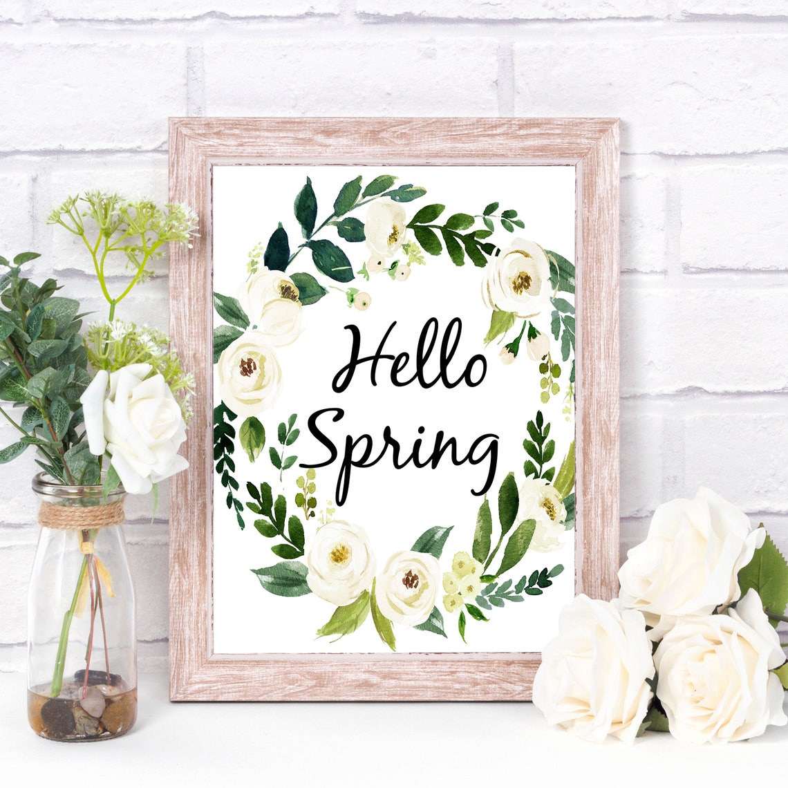 Hello Spring Hello Spring Print Hello Spring Sign Welcome - Etsy