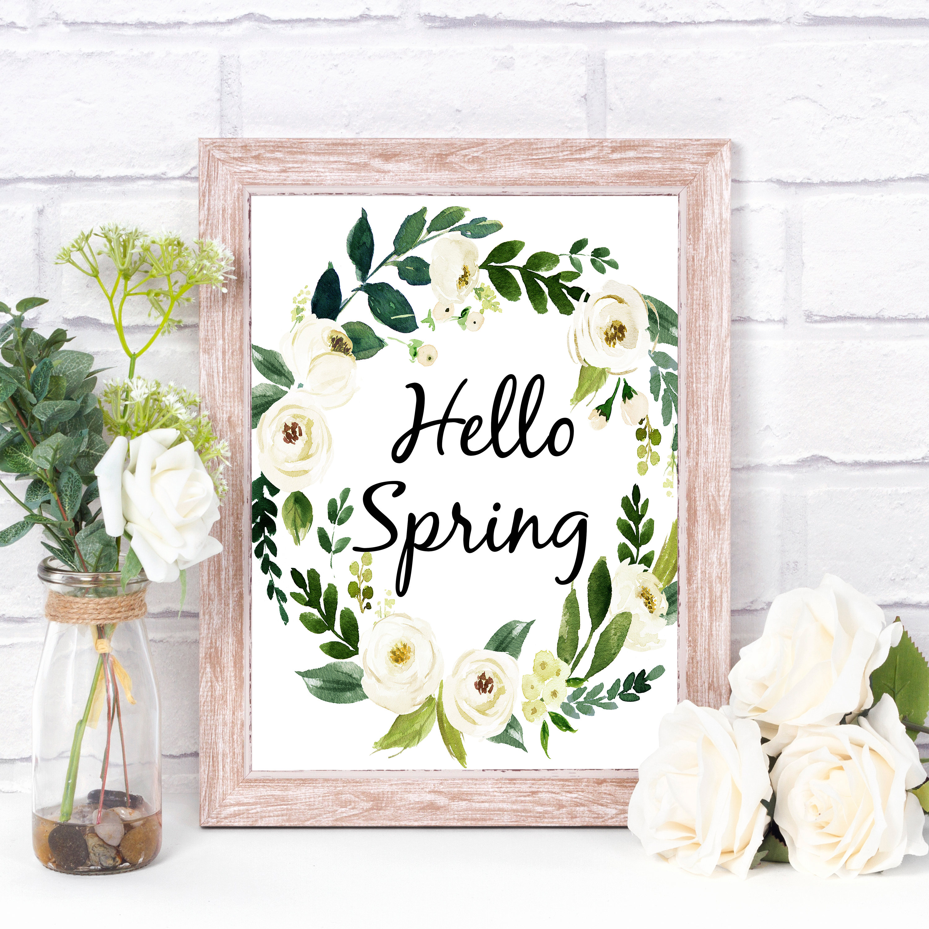 Hello Spring Hello Spring Print Hello Spring Sign Welcome - Etsy