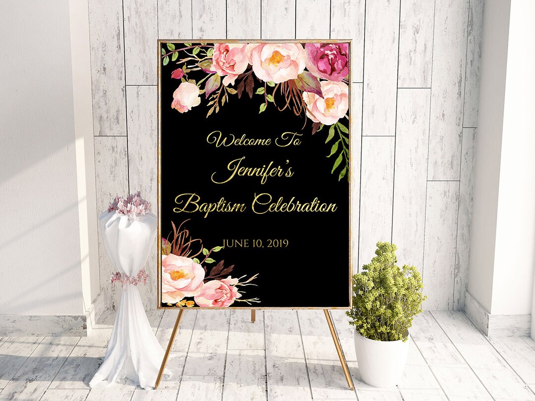 Baptism Welcome Sign Baptism Celebration Baptism Welcome - Etsy