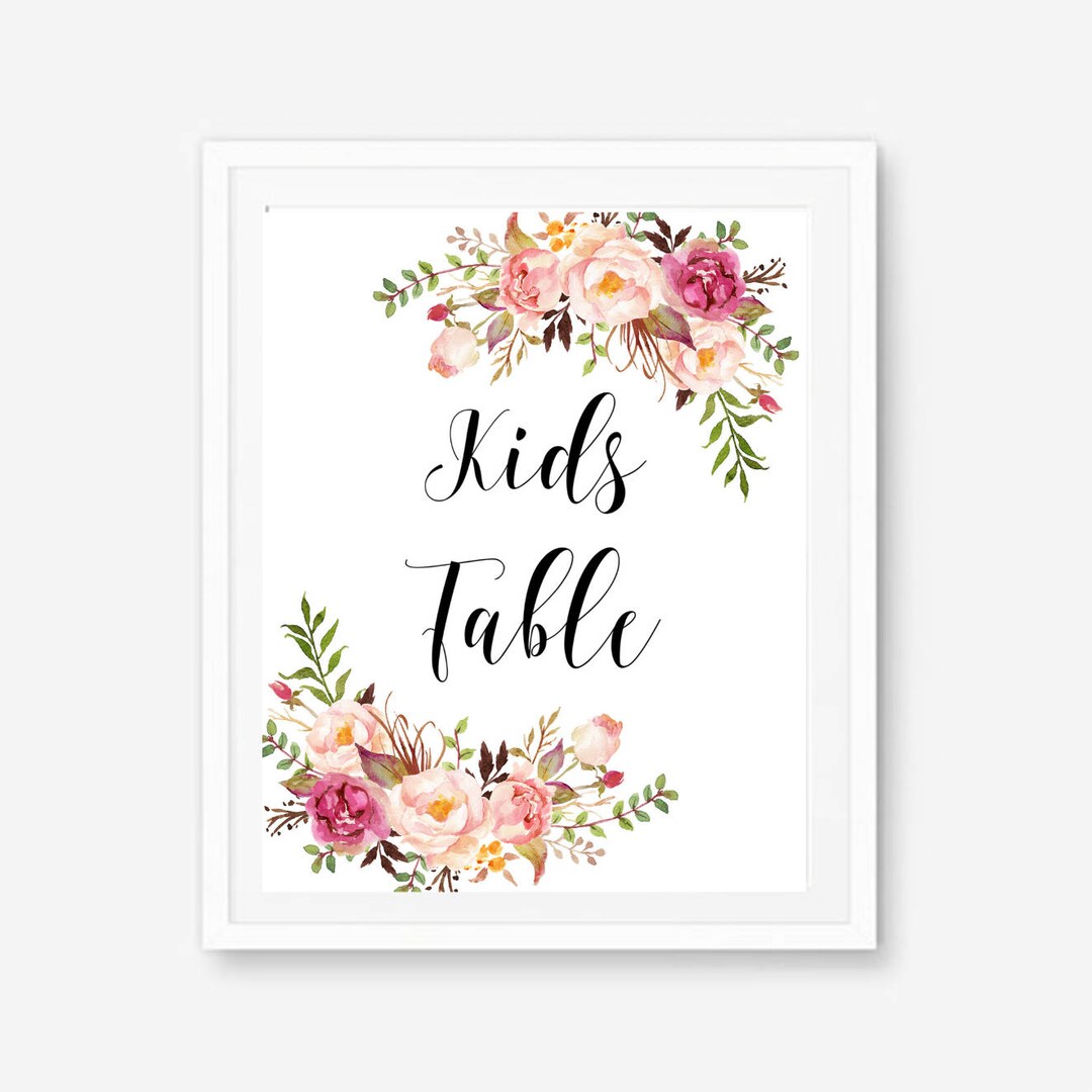 Kids Table Sign, Kids Table, Kids Corner, Wedding Activities, Kids Only ...