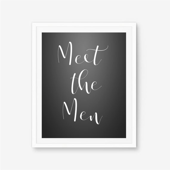 Meet the Men Groomsmen Sign Groomsman Sign Boho Groomsmen | Etsy