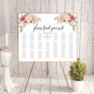Marsala Table Sign Find Your Table Sign Seating Chart Pdf - Etsy