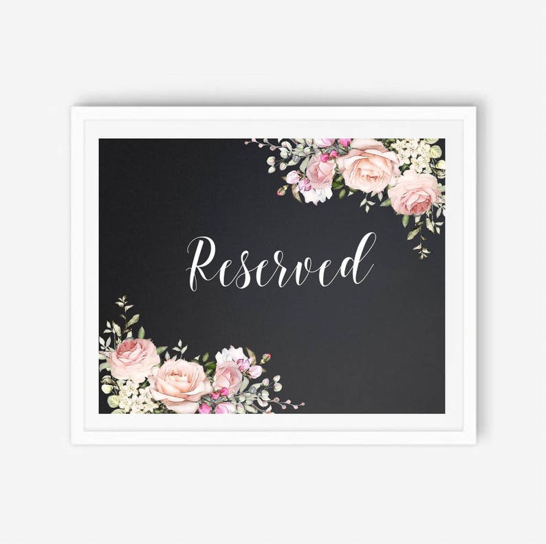 Chalkboard Reserved Reserved Table Reserved Sign Wedding | Etsy